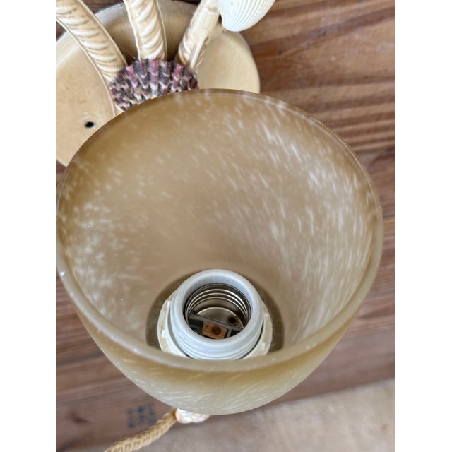 Coastal Metal Coral Sea Shell Wall Hardwired Wall Light Sconces-Pair ...