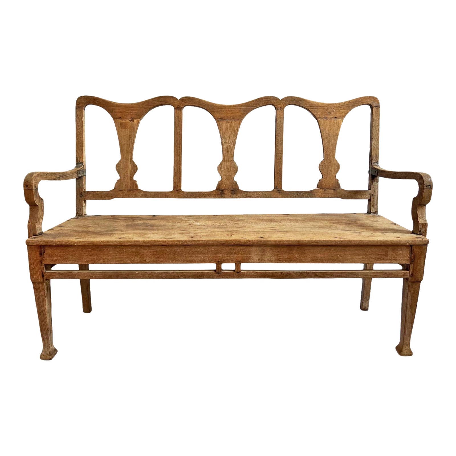 Vintage Colonial Teak Bench | Chairish