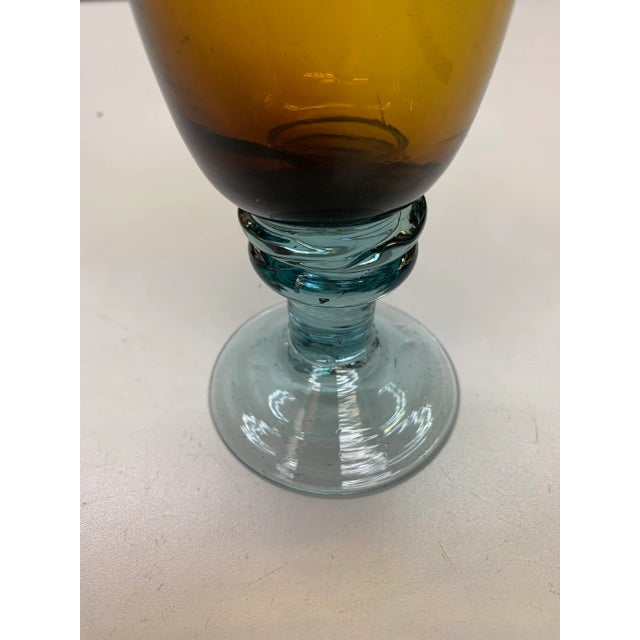 Vintage Amber Glassware Set Of 6 Chairish