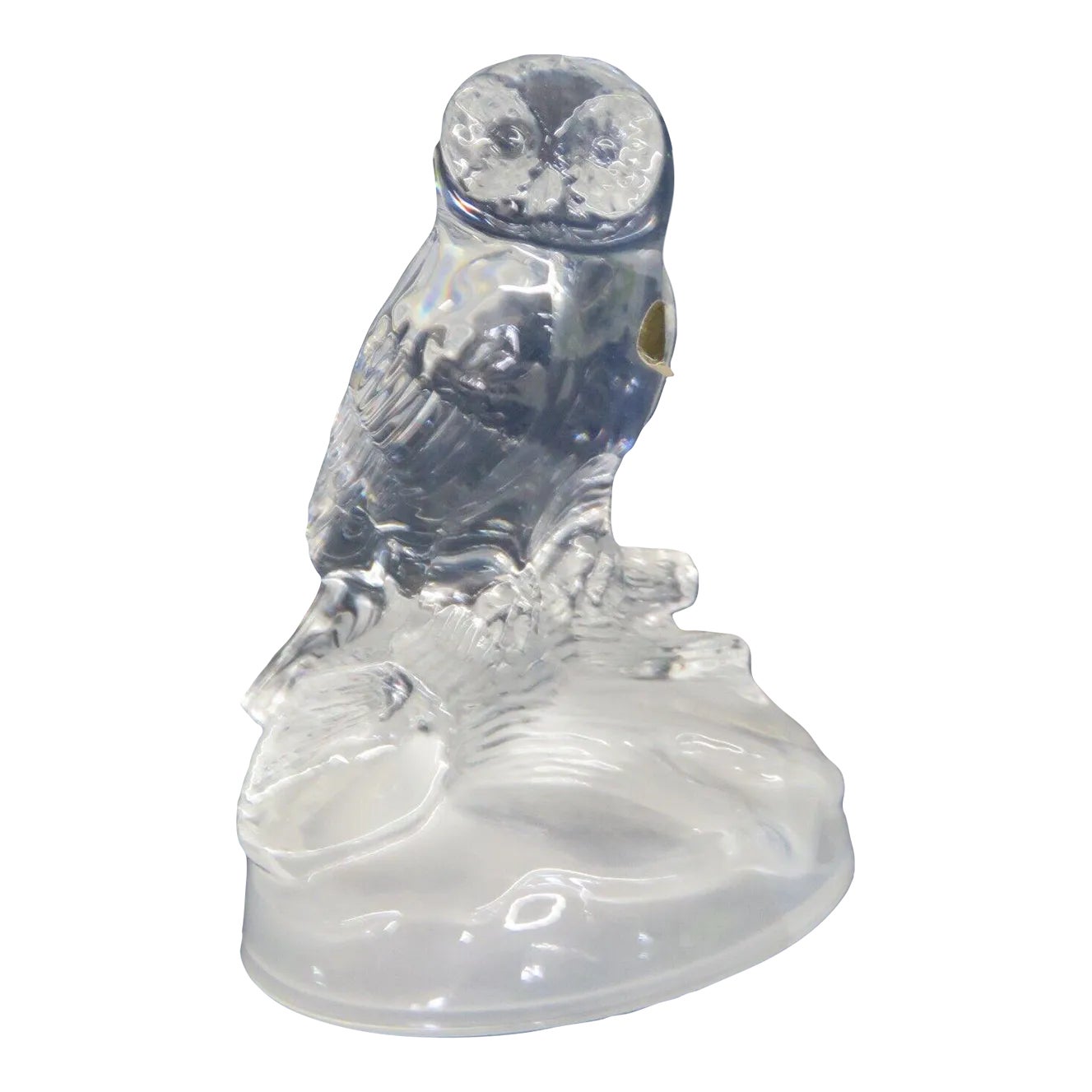 Cristal d'Arques Garanti Crystal Glass Owl Statue Figurine Bookend ...