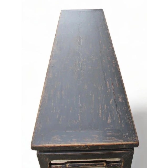 Black 74" Inch Long MingQing Console Table | Chairish