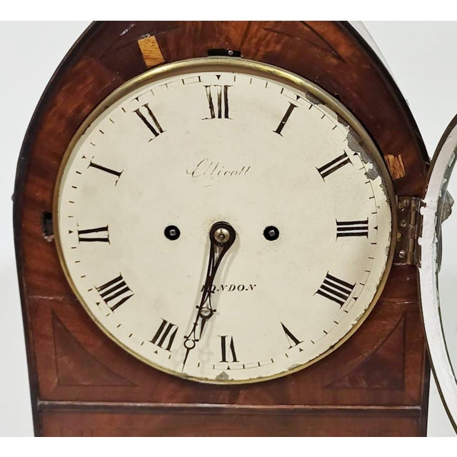 Early 19th C English Inlaid Wood & Bronze Ellicott Mantle Bracket Clock ...