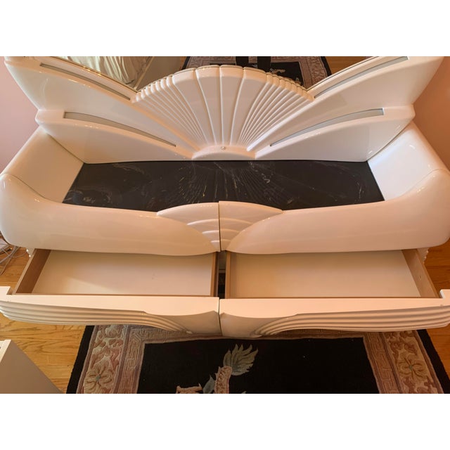 1980s Vintage Art Deco Style Vanity | Chairish