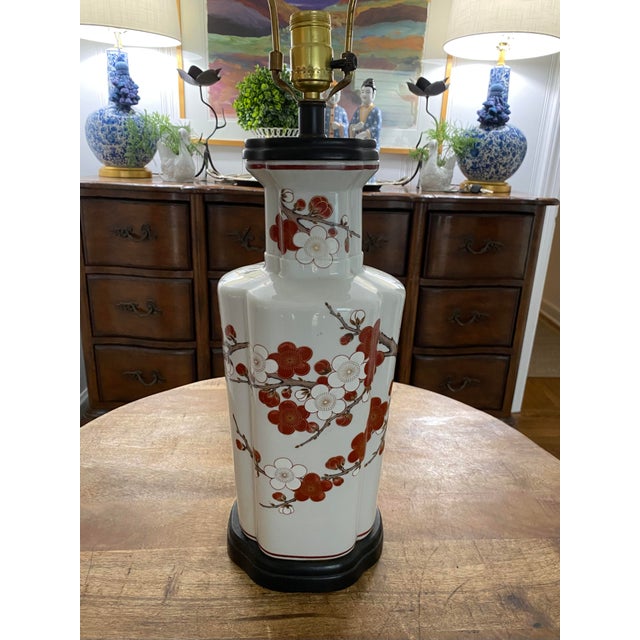 Mid 20th Century Vintage Mid Century Japanese Cherry Blossom Quatrefoil ...