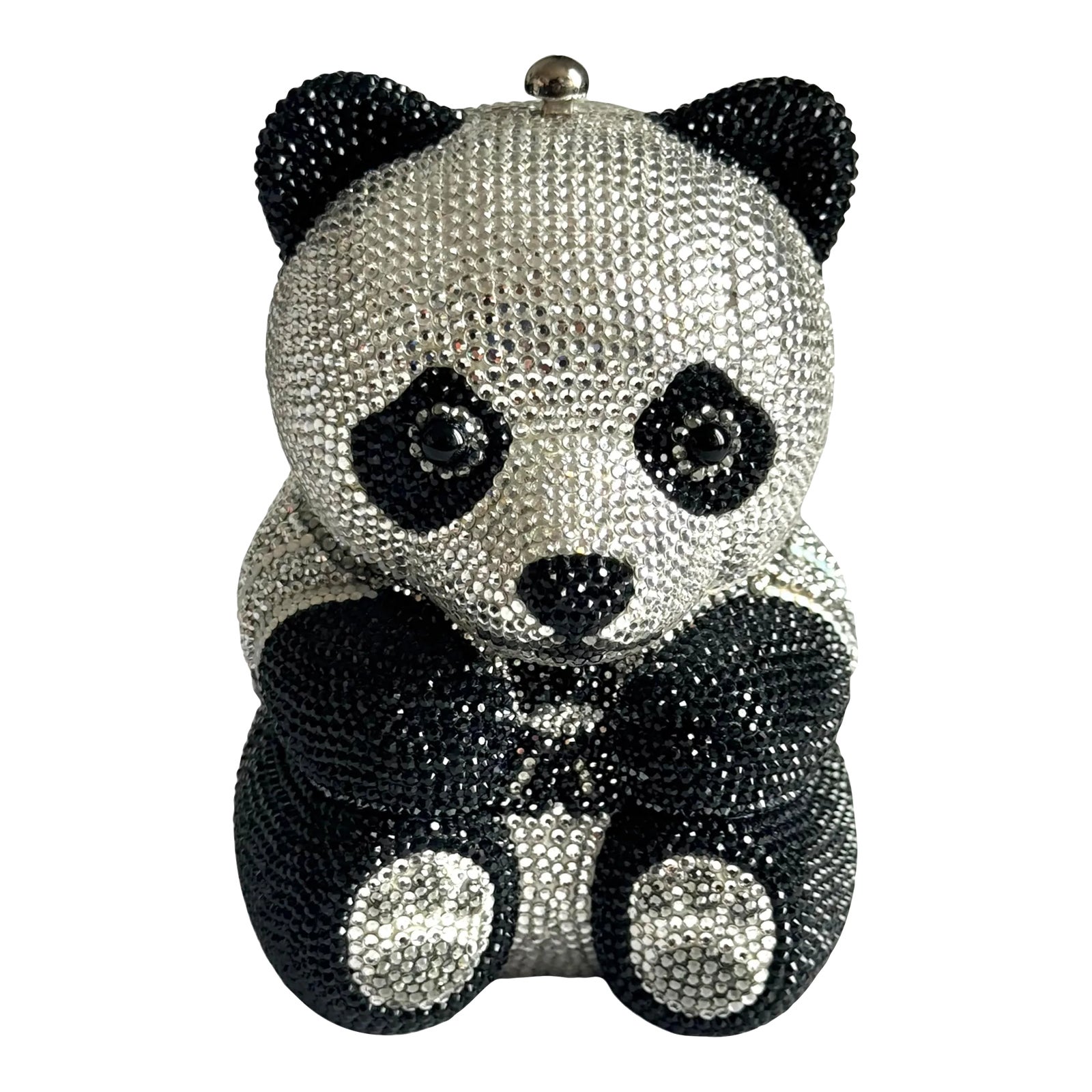 Judith Leiber Panda Bear Swarovski Box Clutch | Chairish