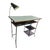 Mid Century Modern Metal and Formica Desk With Built in Light | Chairish