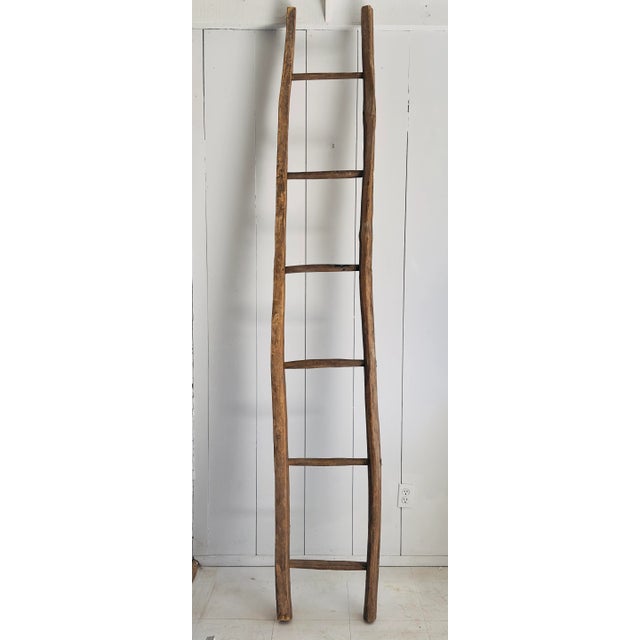 Late 19th Century Rustic Handmade Ladder | Chairish