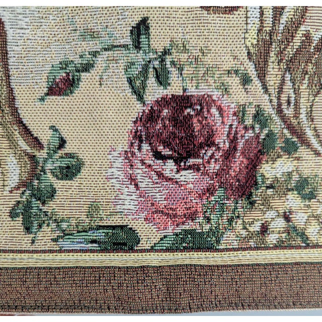 Vintage French Country Botanical Jardin Bouquet Wall Tapestry | Chairish