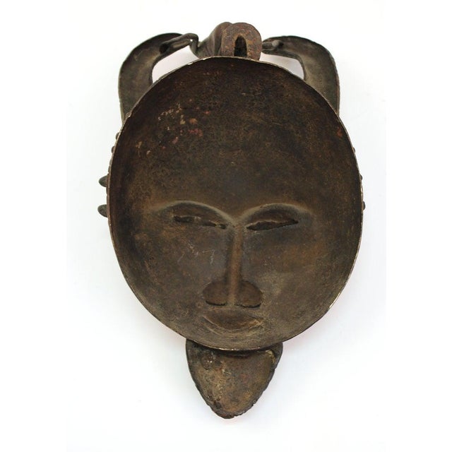 African Cameroon Tribal Bronze Mask | Chairish
