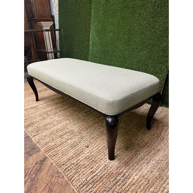 Barbara Barry Contemporary Celadon Green Bench | Chairish