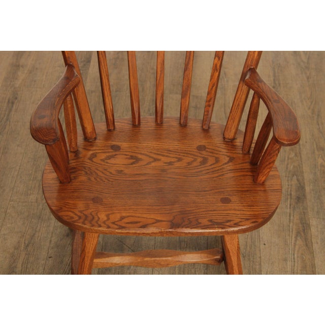 Hunt Country Furniture Rustic Oak Set of Four Windsor Dining Chairs ...
