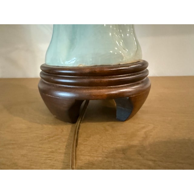 Early 20th Century Frederick Cooper Vintage Celadon Ceramic Table Lamp ...