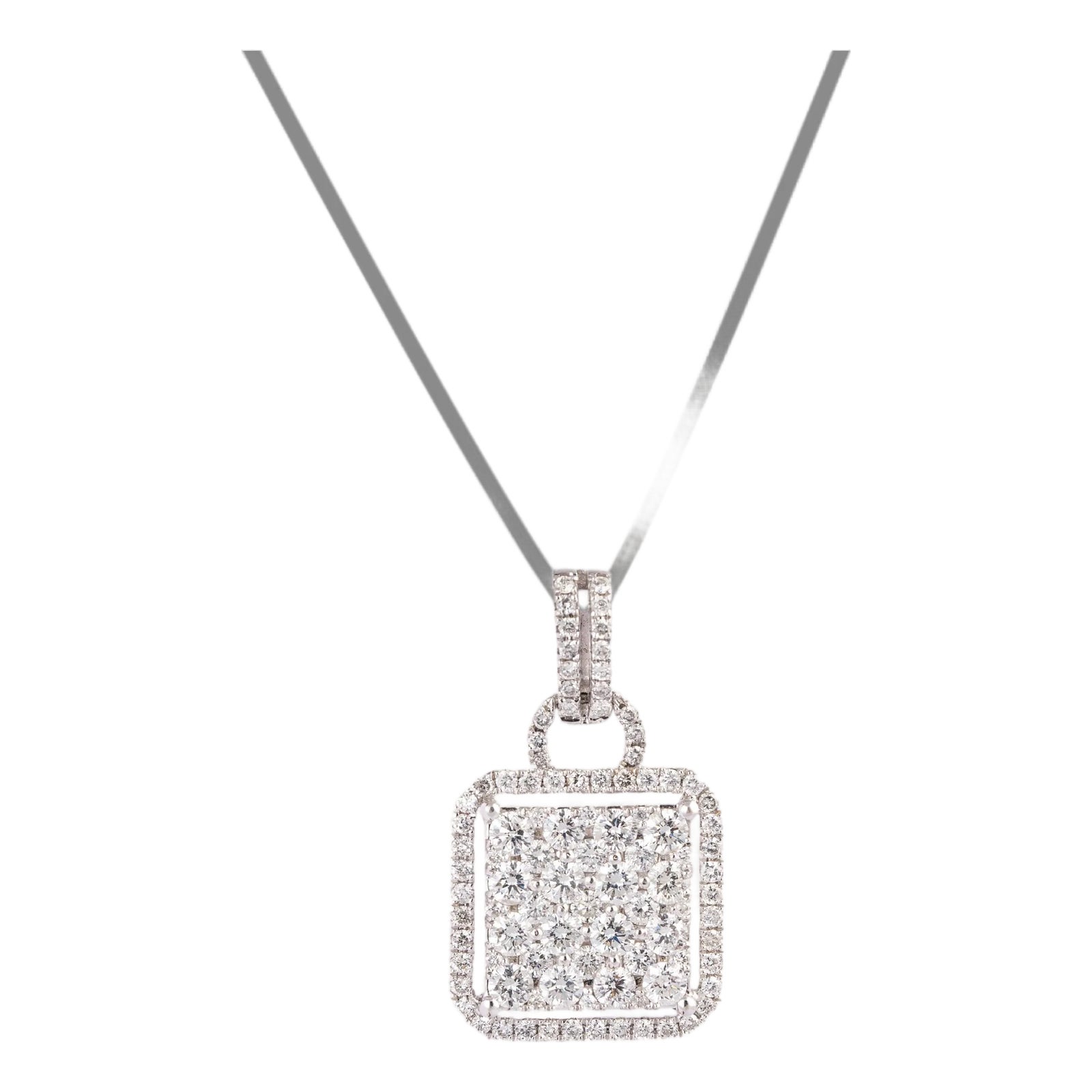 Diamond Pandent in 18k gold | Chairish