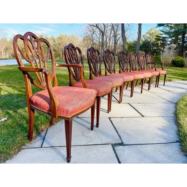 1920s Set of 8 Hepplewhite Chairs | Chairish