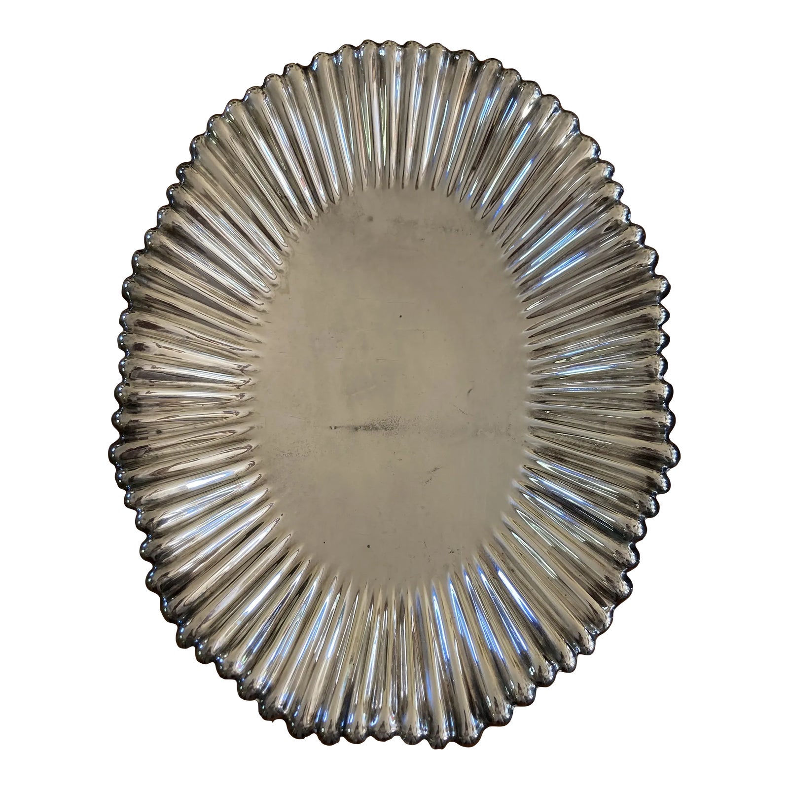 1920s Mappin & Webb Sterling Silver Footed Platter | Chairish