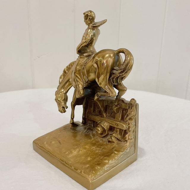 Mid 20th Century Ranch Rodeo Western Cowboy Horse and Rider Solid Cast ...
