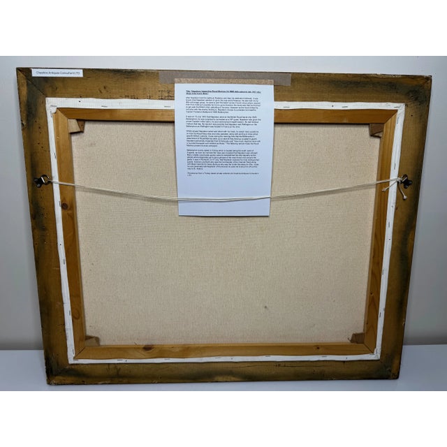 Large Military Oil Painting Napoleon Bonaparte Inspecting Royal Marines ...