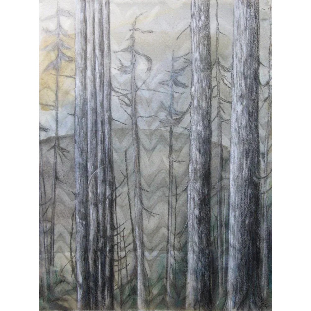 "Ravine" Contemporary Abstract Forest Landscape Mixed-Media Painting ...