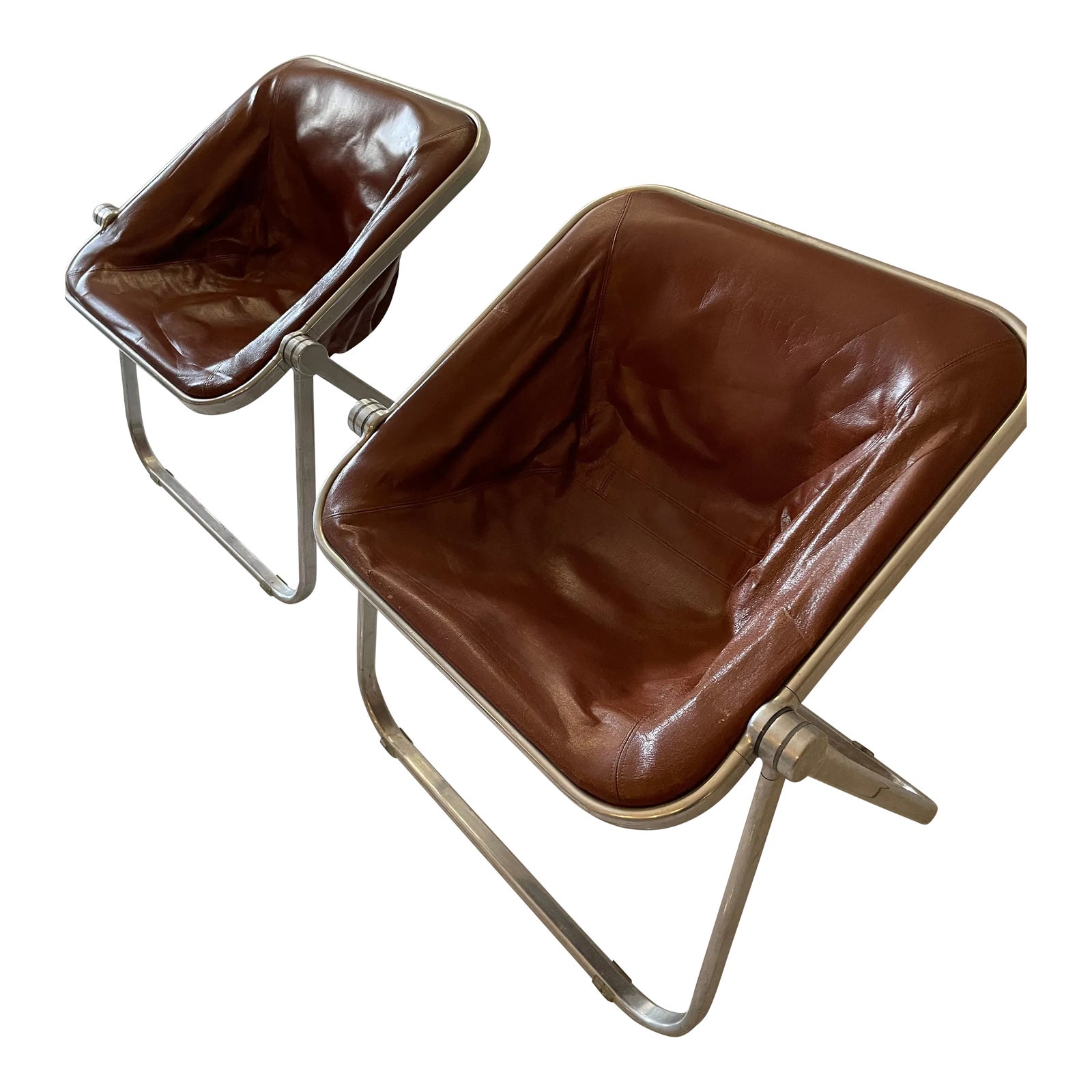 Mid-Century 1960s Set of 2 Giancarlo Piretti Italian Space Age Plona Chairs | Chairish