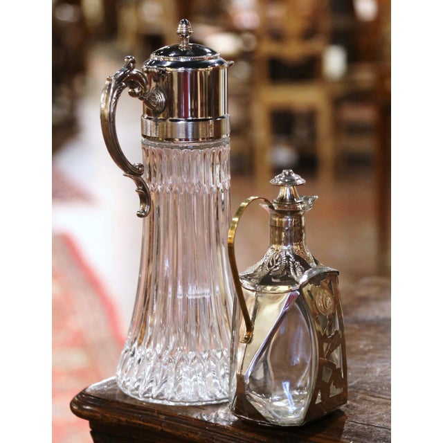 Early 20th Century French Silver Plated Crystal Claret Pitcher and ...