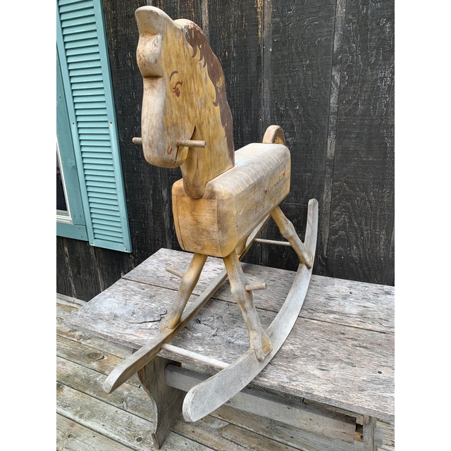 1940s Wooden Rocking Horse | Chairish