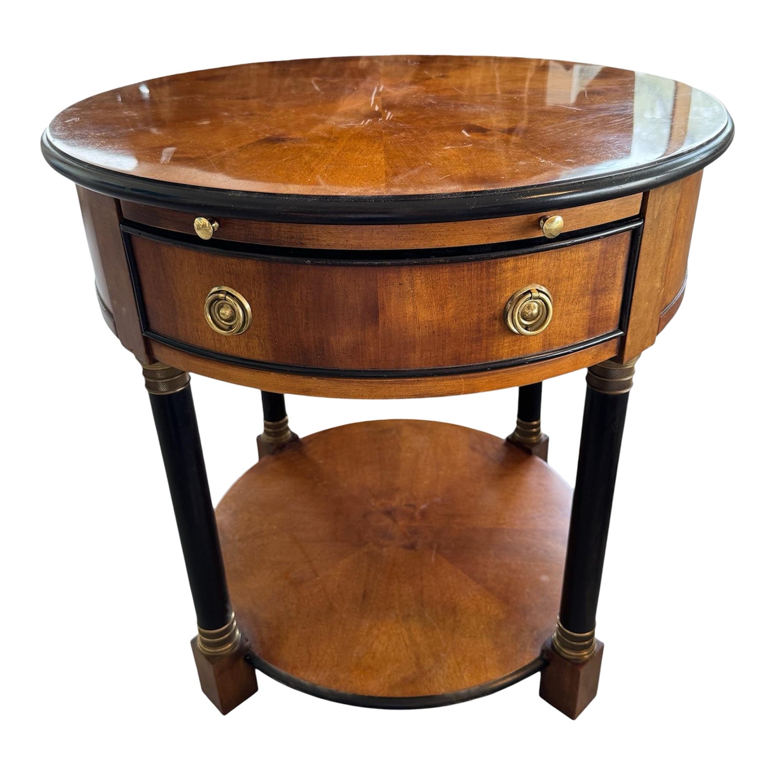 1980’s Vintage Round Side Table | Chairish