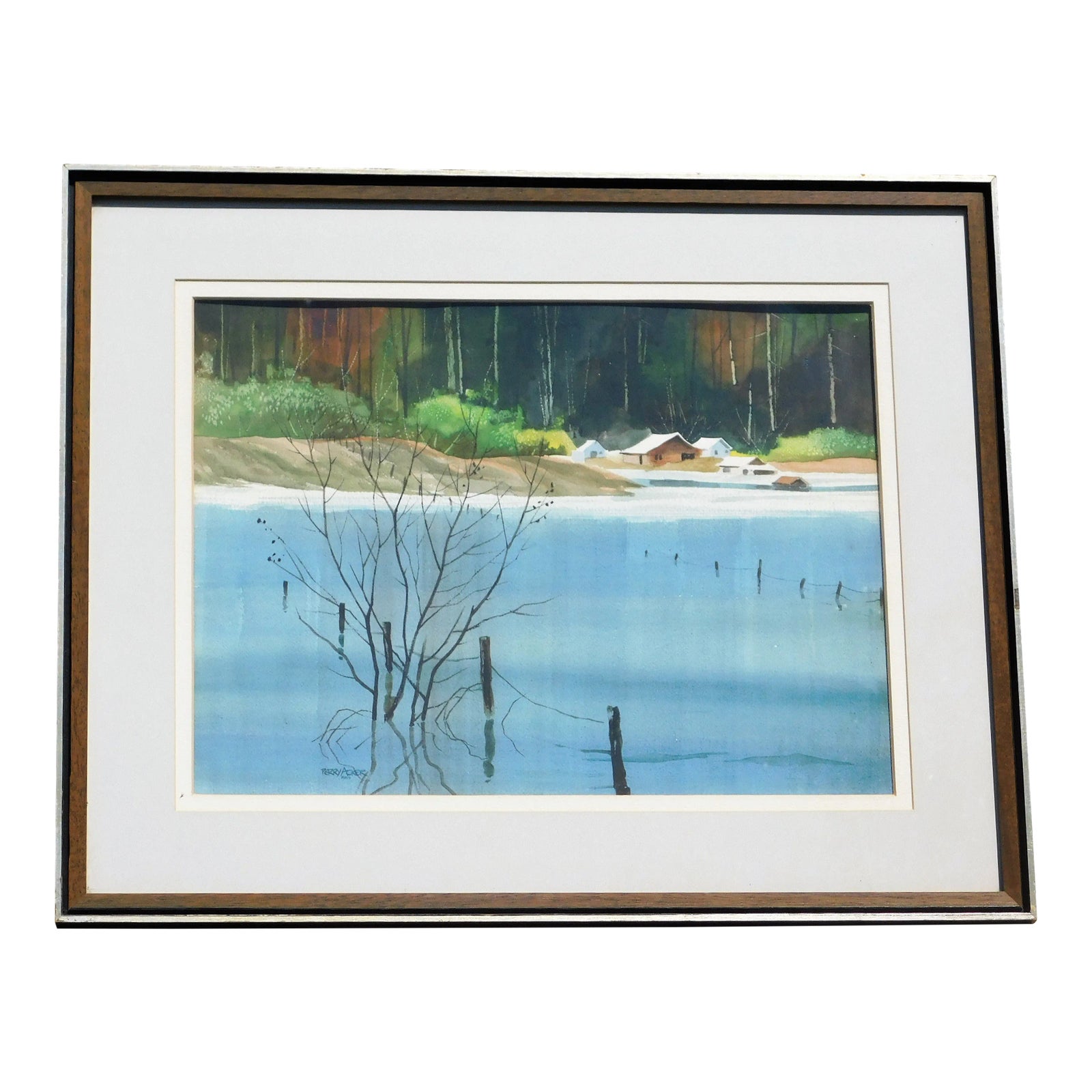 Perry Acker, Landscape Watercolor Painting Washington Artist | Chairish