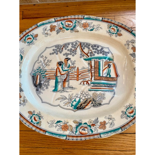 Antique Extra Large English Ironstone Platter | Chairish