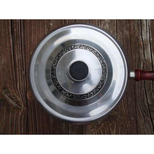 Vintage Greek Key Stainless Steel Pot | Chairish