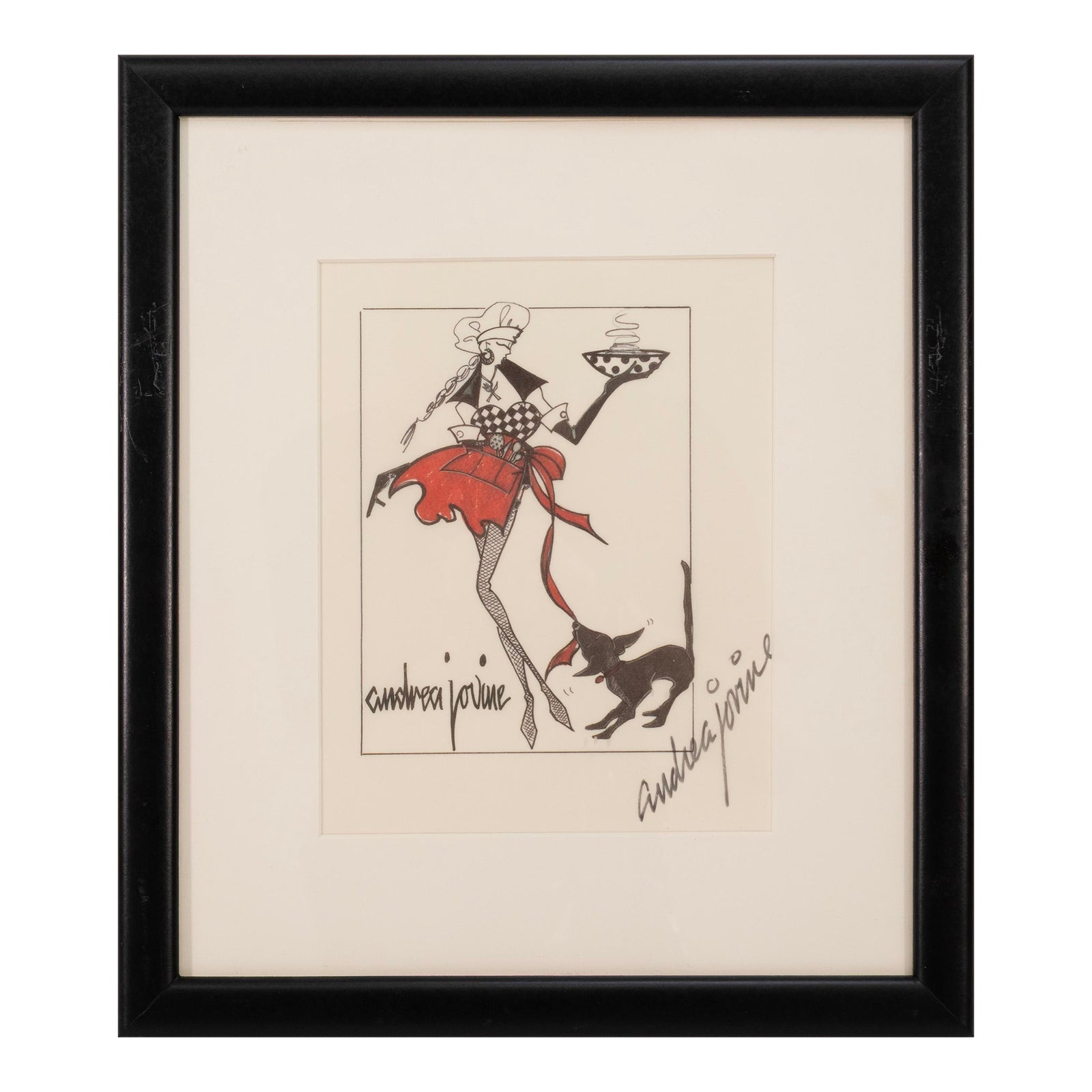 Andrea Jovine - Vintage Fashion Illustration Color Marker & Ink Sketch ...