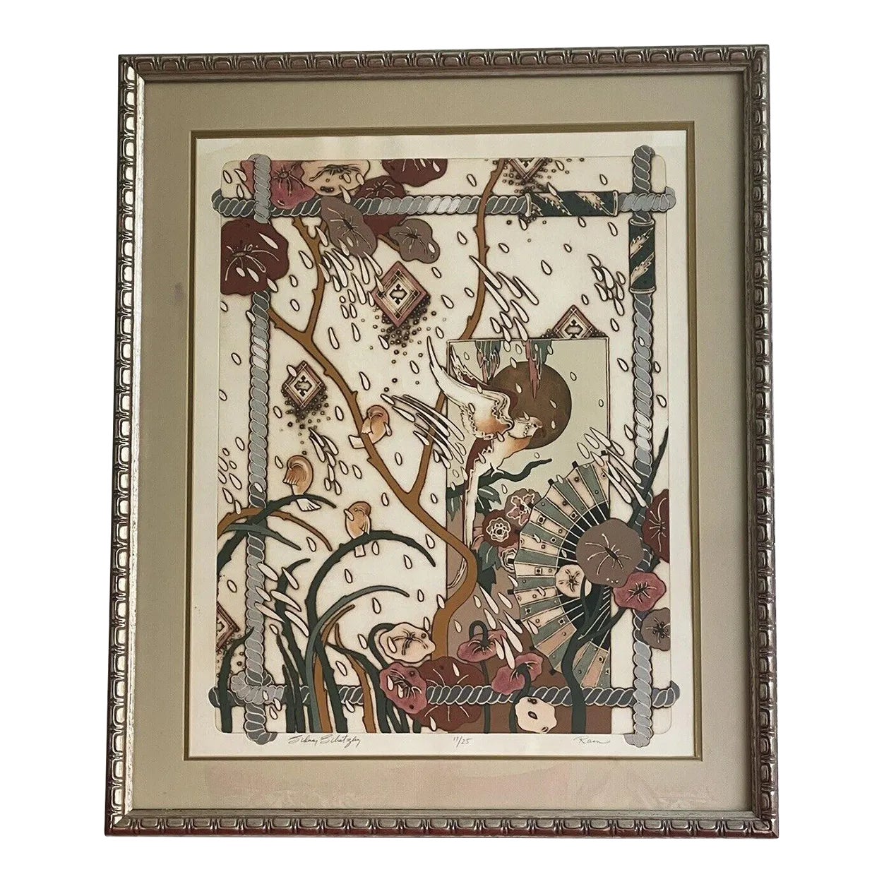 Late 20th Century “Rain” Sidney Schatzky Hand Colored Limited Edition ...