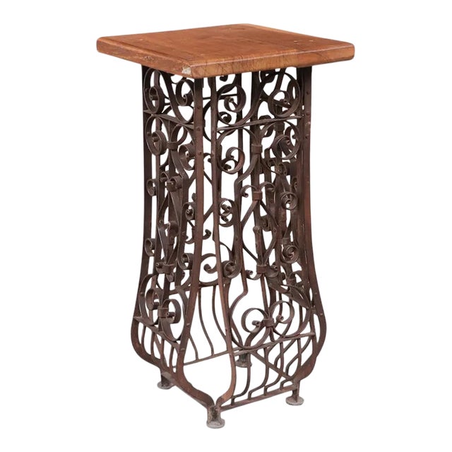 Rustic Metal Entryway Hall Dide Table | Decorative Distressed Brown ...