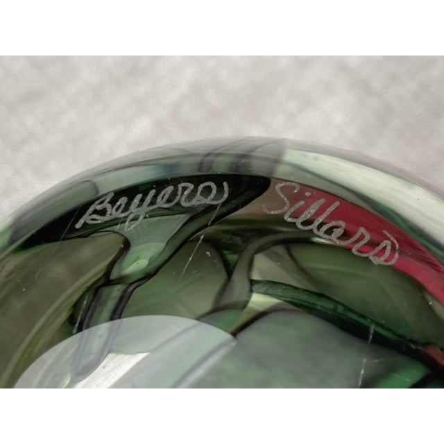 Orient and Flume Byers Sillars Floral Butterfly Art Glass Paperweight ...