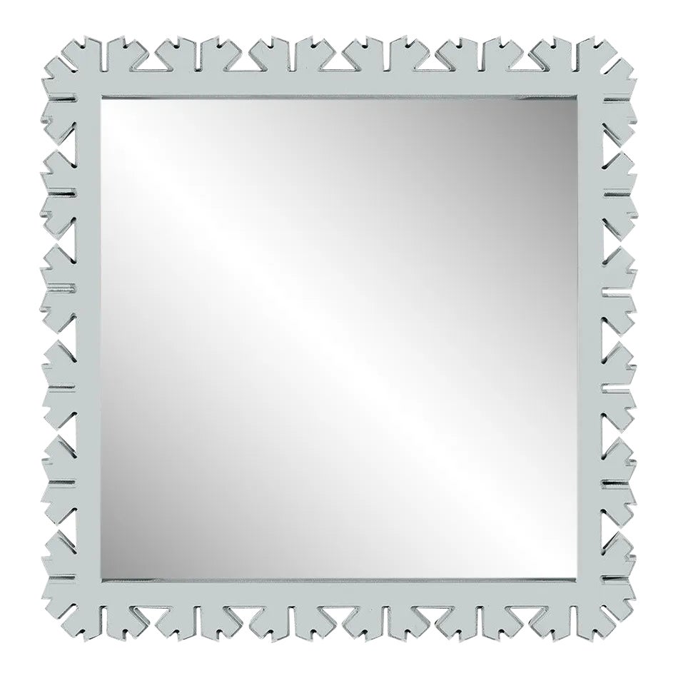 Fleur Home Audubon Bamboo Sticks Square Mirror in Pelican Gray, 35.5x35 ...