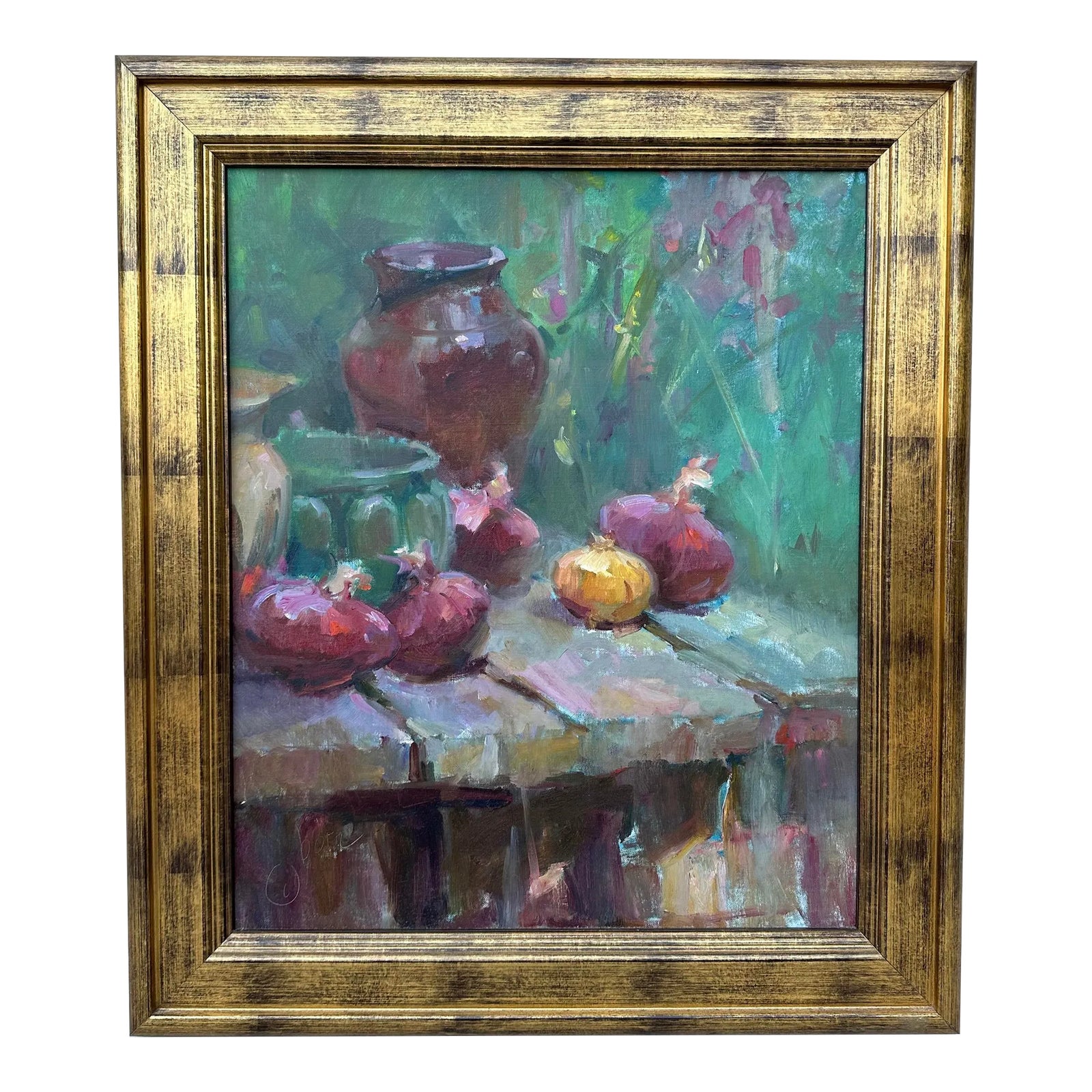 Contemporary Anne Marie Oborn Large Framed Plein Air Oil Painting ...