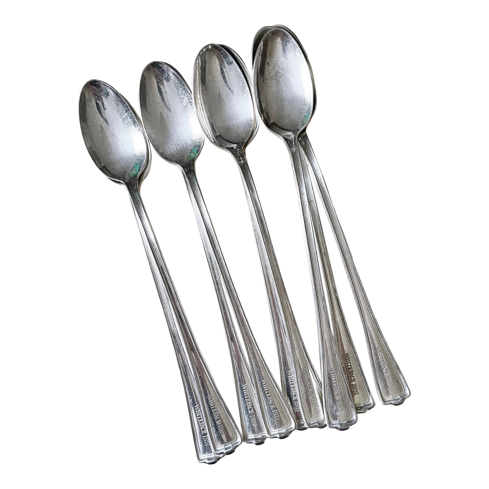 Set of 9 Silver Plated Iced Tea Spoons From Whiteface Inn on Lake ...