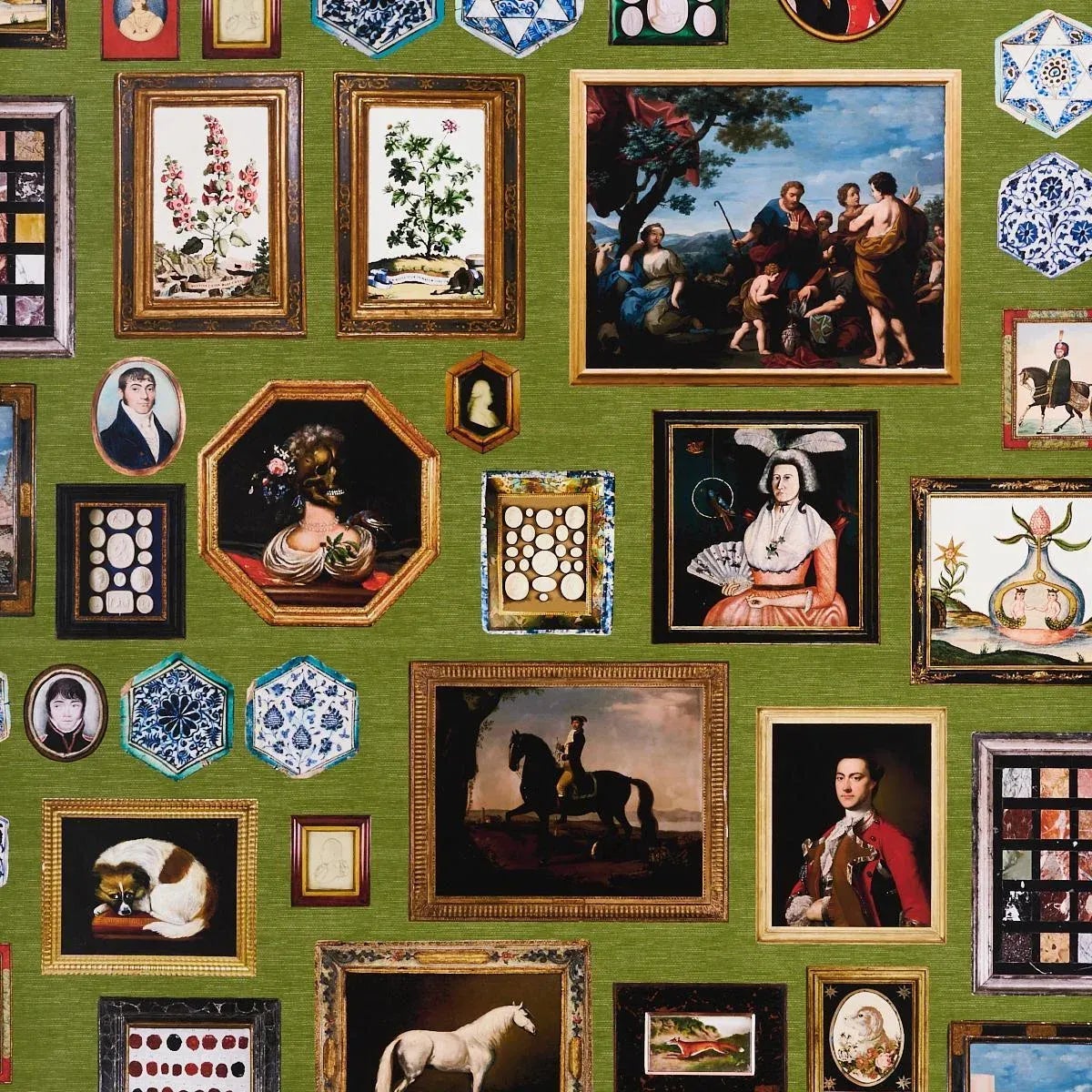 Schumacher x Johnson Hartig Le Grand Tour Wallpaper in English Green ...
