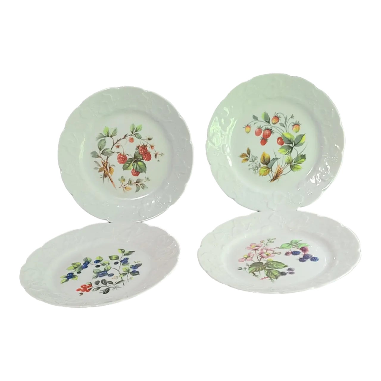 Vintage Dansk Made in Franch Fine Porcelain Hand Painted Berry Dessert ...
