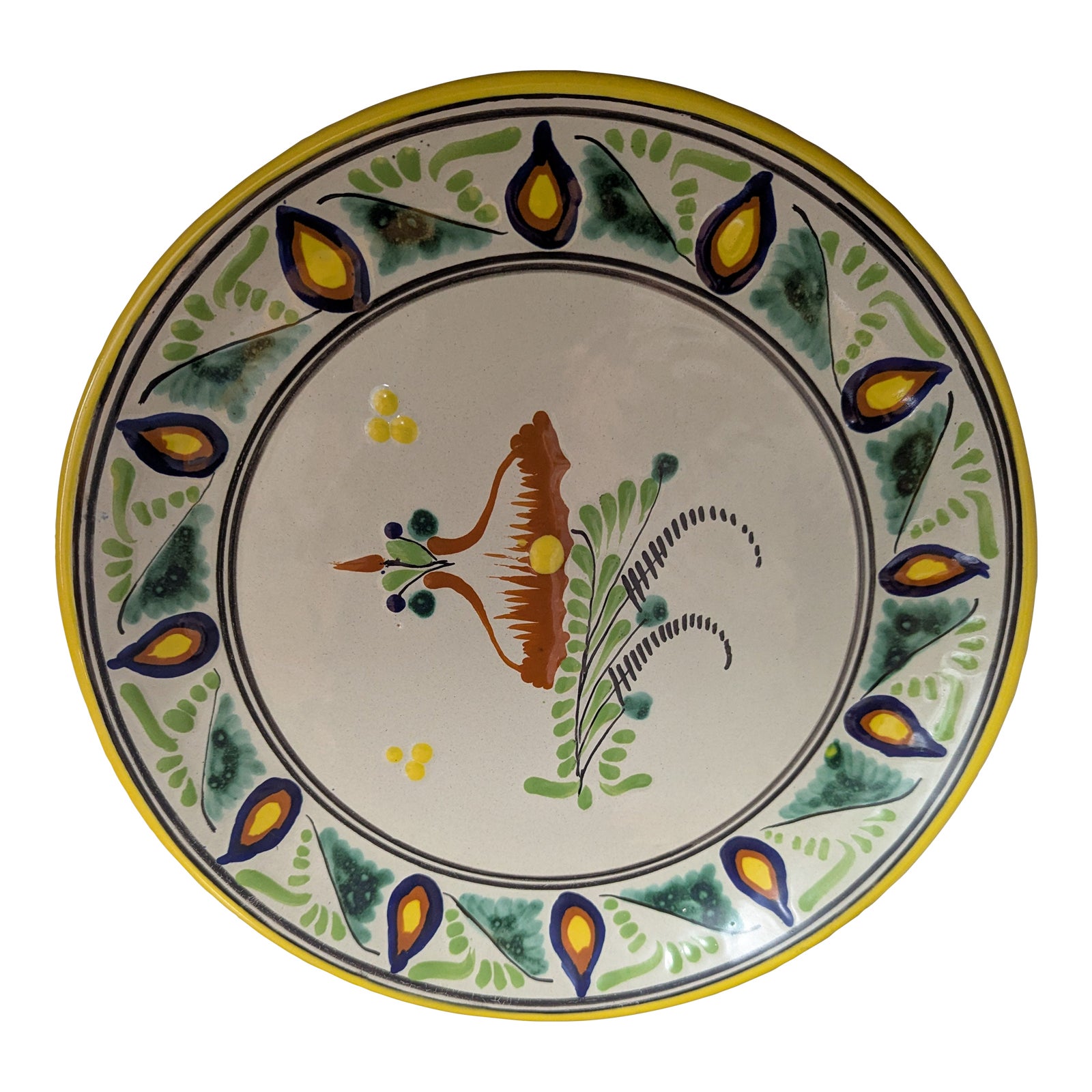 1990s Mexican Talavera Decorative Wall Plate, Multi Color | Chairish