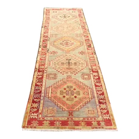 Turkish Vintage Floor Hallway Runner - 2′10″ × 10′2″ | Chairish