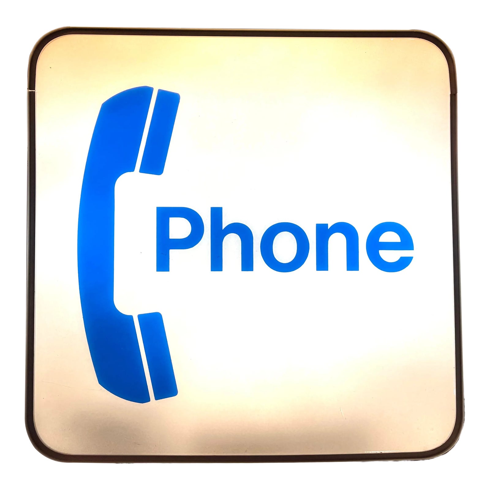 Vintage Illuminated Telephone “Phone” Sign Lightbox | Chairish