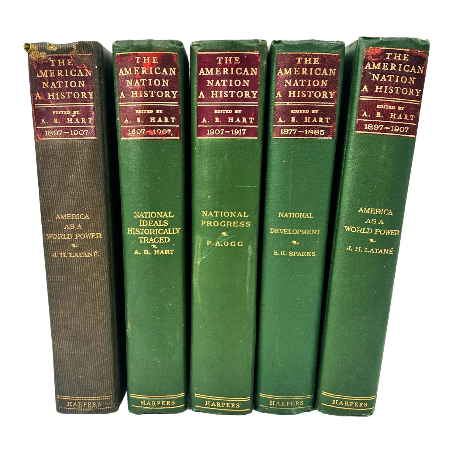 The American Nation - a History Antique Books Set of 5 | Chairish