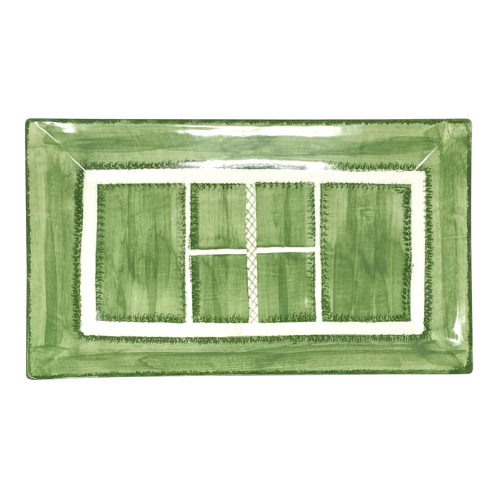 Contemporary Hand Painted "Grass Court" Tennis Platter, Made in Italy ...