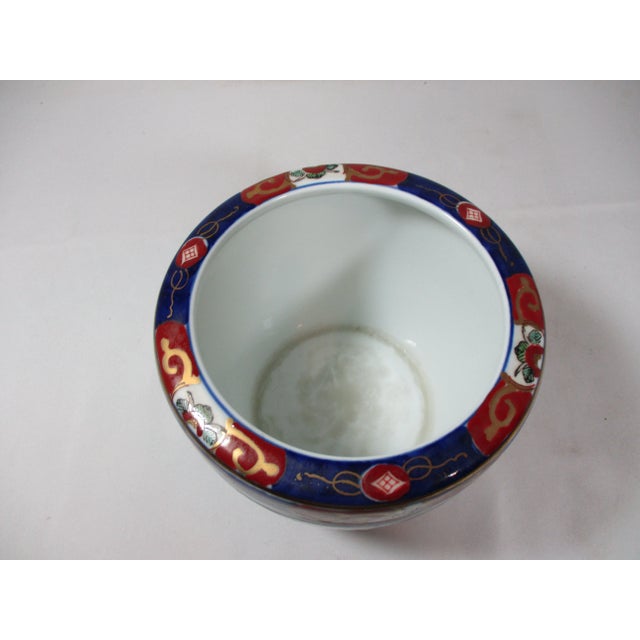 1960s Hand Painted Gold Imari Cachepot | Chairish