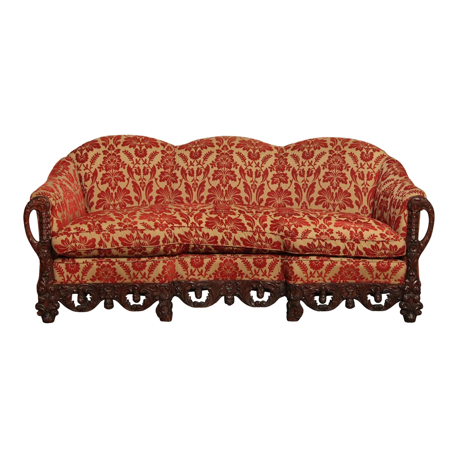 Early 20th Century Renaissance Revival Ornate Carved & Custom ...