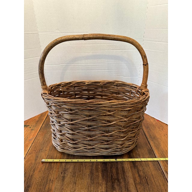 1940s Vintage Peterboro Basket Co. With Handle, Peterborough, NH | Chairish