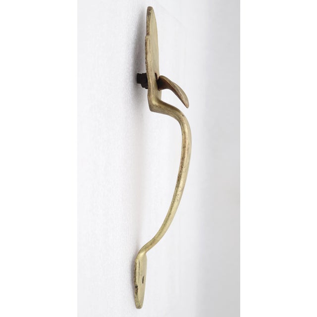 Vintage Art Deco 10.375 In. Brass Thumb Latch Door Pull Handle | Chairish