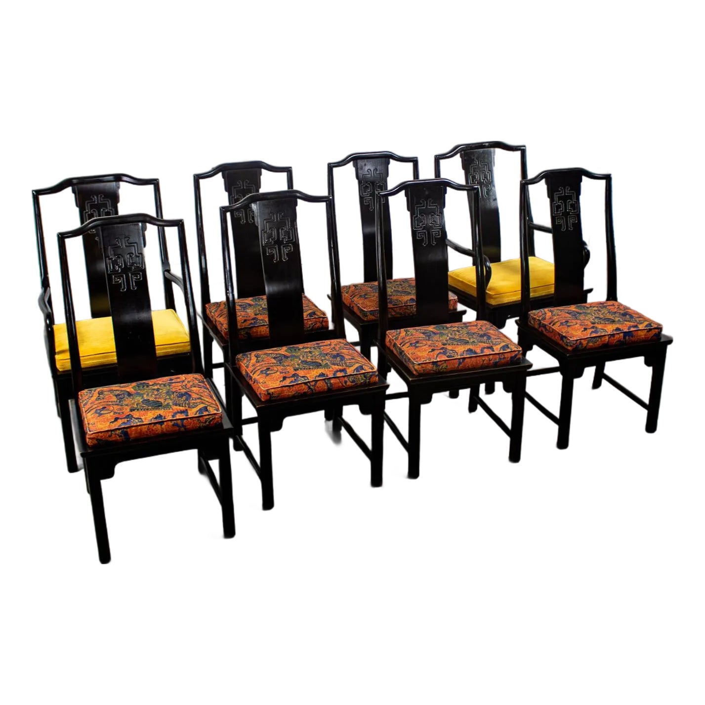 1975-1998 Chin Hua Dining Chairs Set of Eight 4 Side & 2 Armchairs by ...