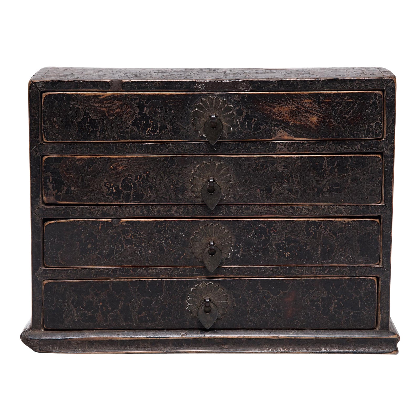 Chinese Crackled Lacquer Autumn Altar Box, circa 1850 | Chairish