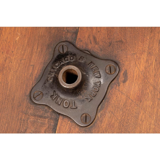 Early 20th Century Japanned Copper and Wood Stool | Chairish